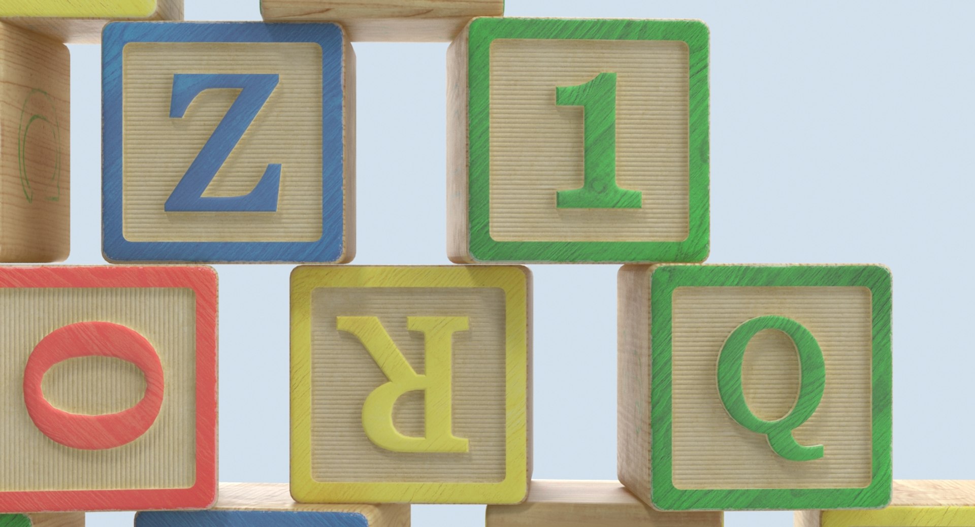 Letter-blocks 3d Max