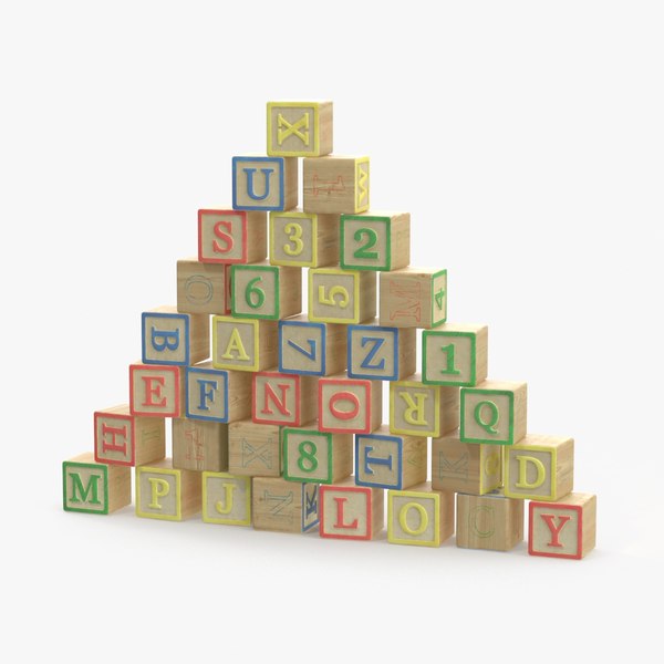 letter-blocks 3d max