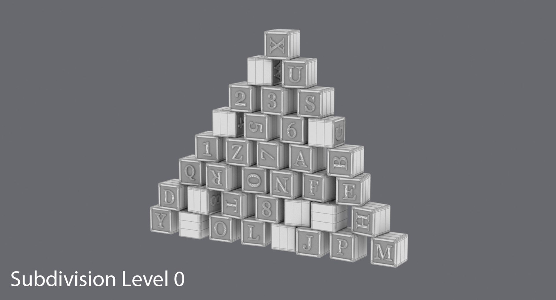 Letter-blocks 3d Max