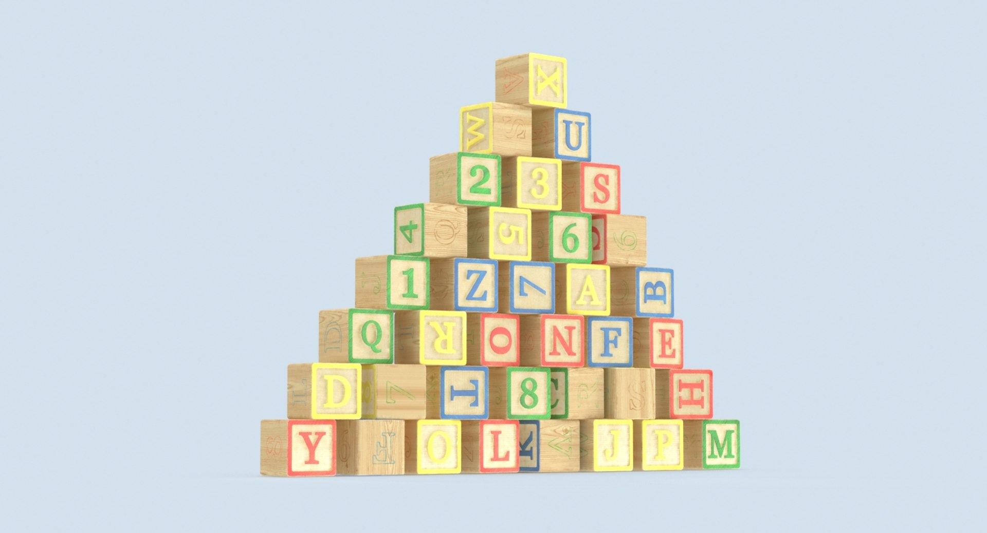 Letter-blocks 3d Max