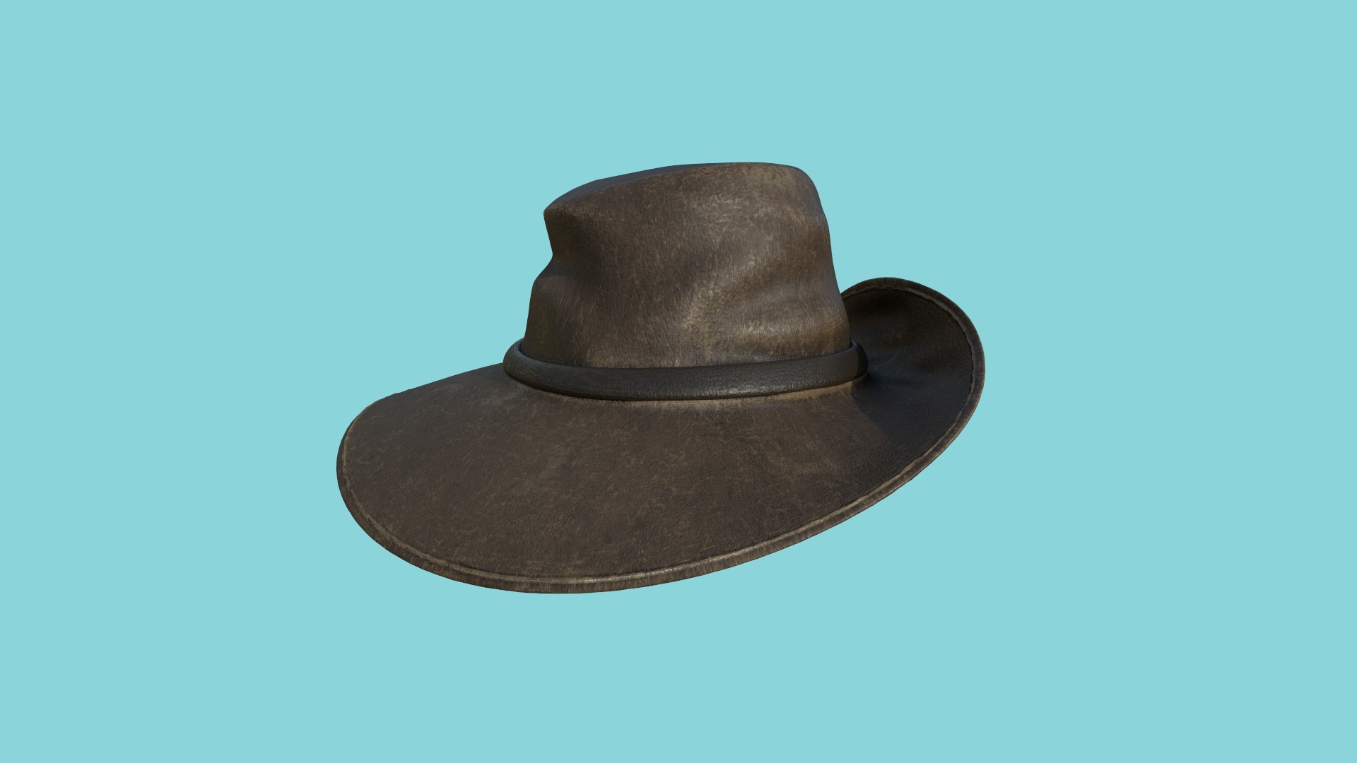 3D model Rust Leather Hat - Character Fashion Design - TurboSquid 1719354