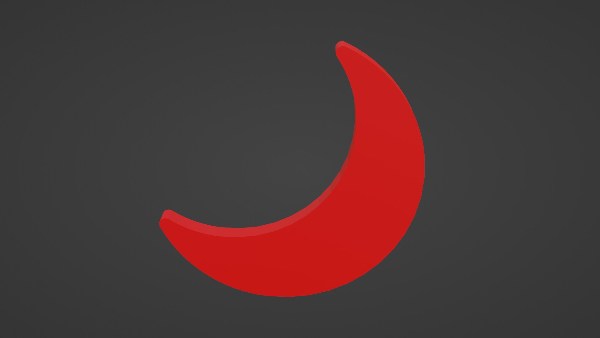 Red Crescent Moon 3D Model - TurboSquid 2188421