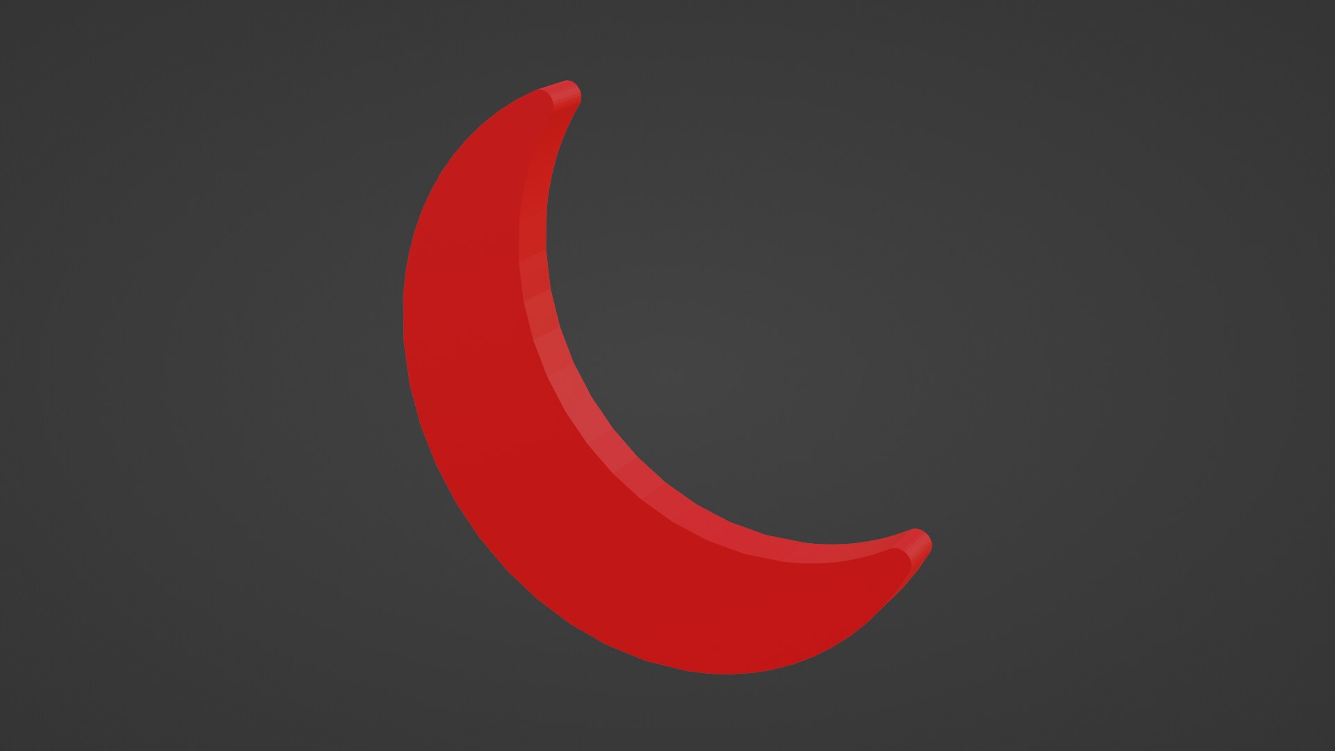 Red Crescent Moon 3D Model - TurboSquid 2188421