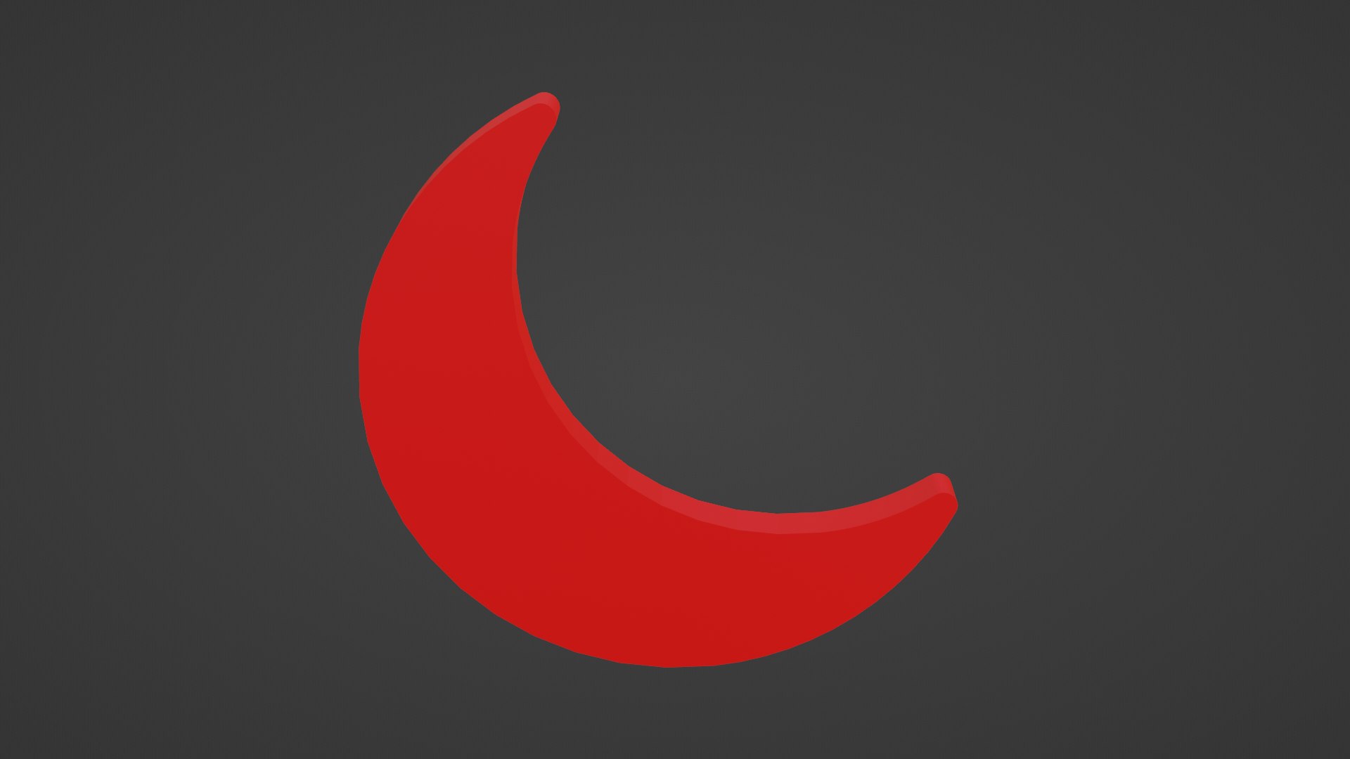 Red Crescent Moon 3D Model - TurboSquid 2188421
