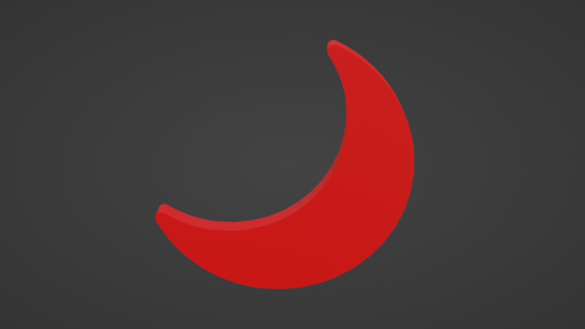 Red Crescent Moon 3D Model - TurboSquid 2188421