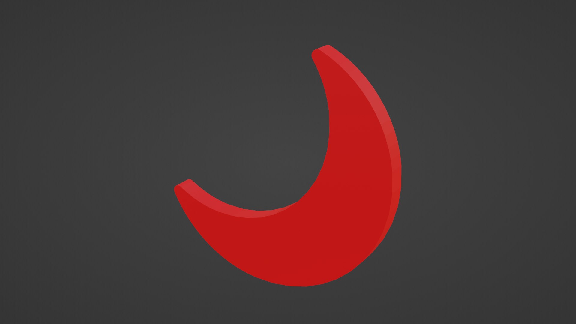 Red Crescent Moon 3D Model - TurboSquid 2188421