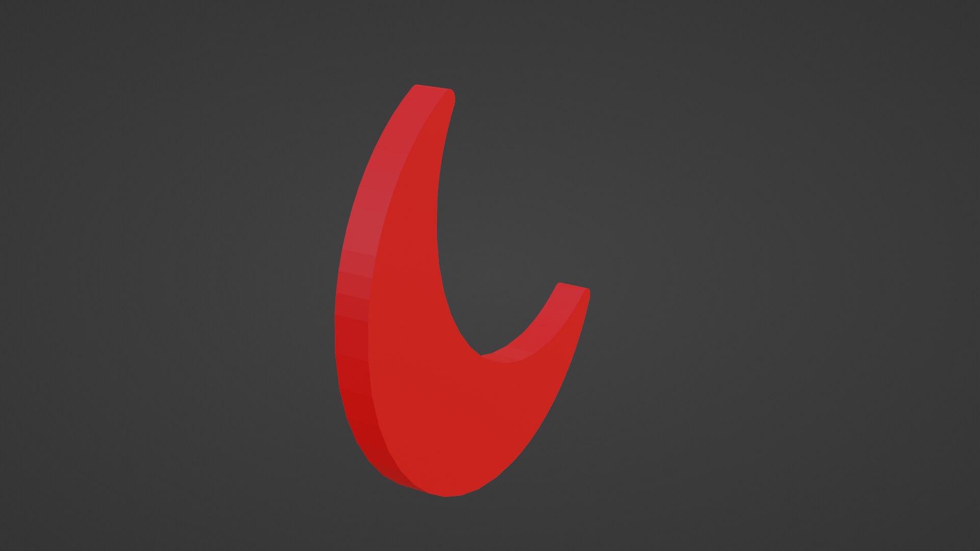 Red Crescent Moon 3D Model - TurboSquid 2188421