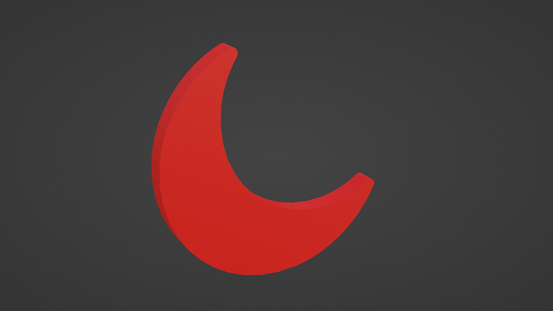 Red Crescent Moon 3D Model - TurboSquid 2188421