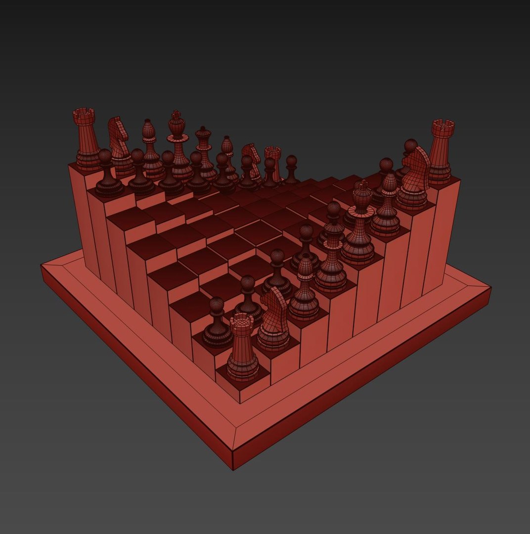 Chess Board 3D Model - TurboSquid 1543680