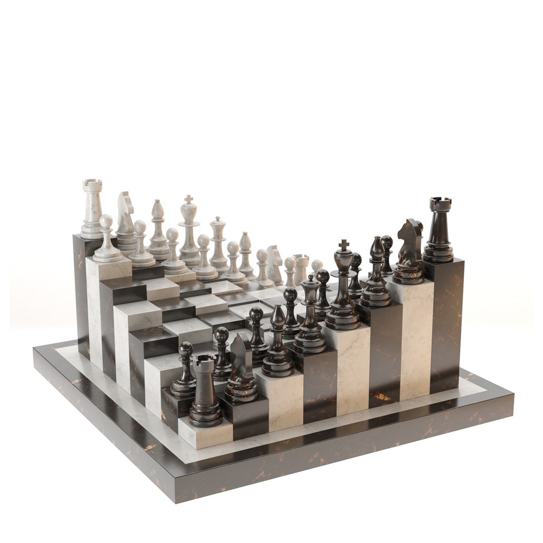 Chess board 3D model - TurboSquid 1543680
