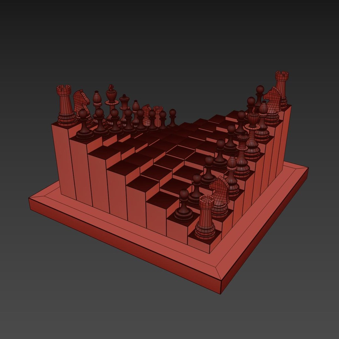 Chess Board 3D Model - TurboSquid 1543680
