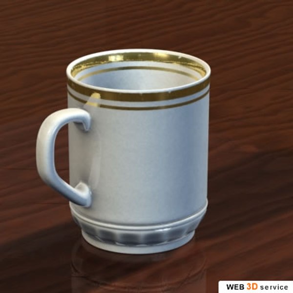 3d cup photorealistic model