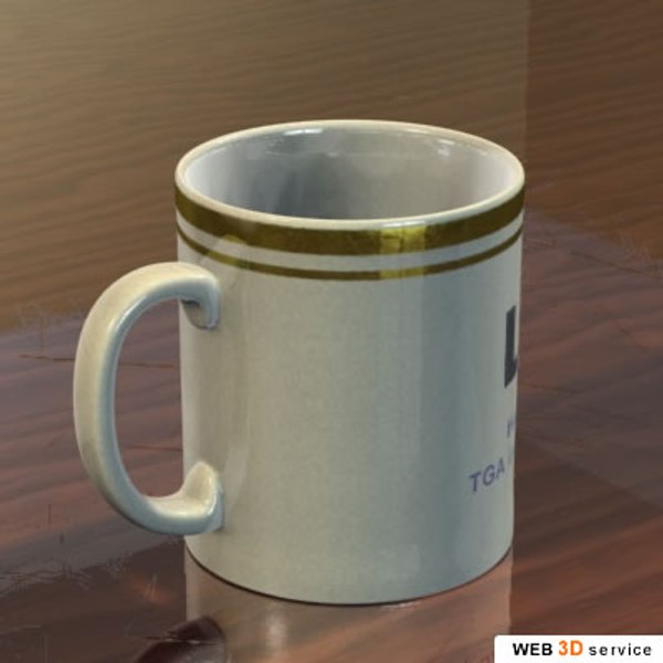 3d cup photorealistic model