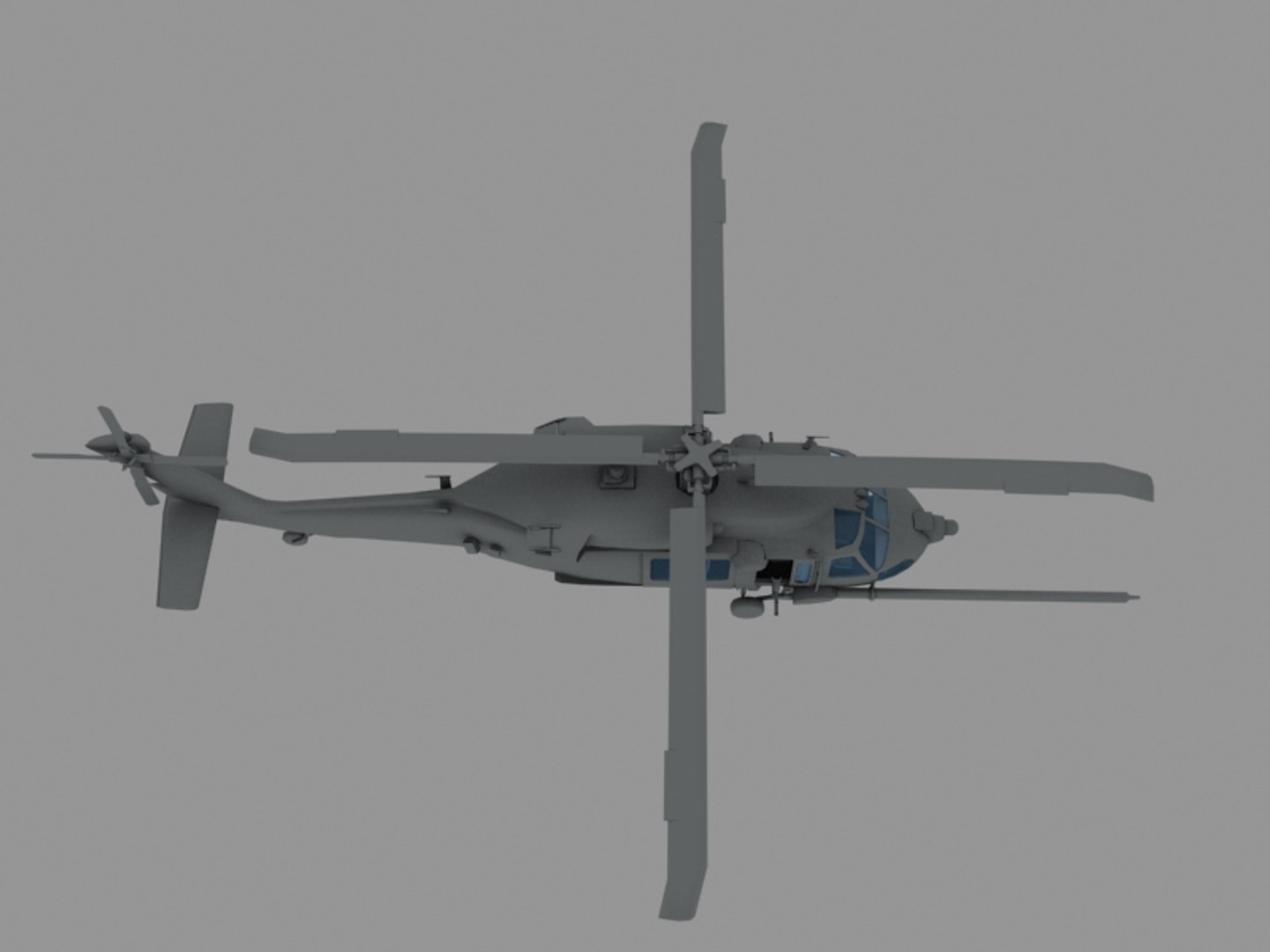 3d Mh-60k Nighthawk Transport Helicopter Model