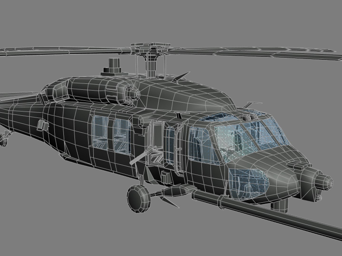 3d Mh-60k Nighthawk Transport Helicopter Model