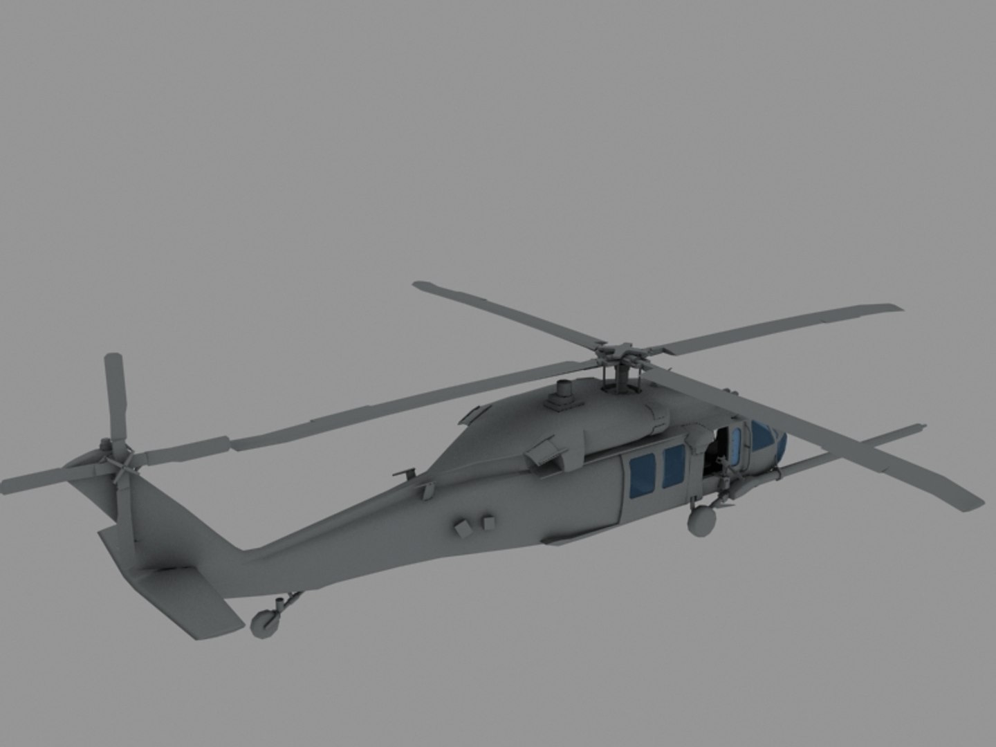3d Mh-60k Nighthawk Transport Helicopter Model
