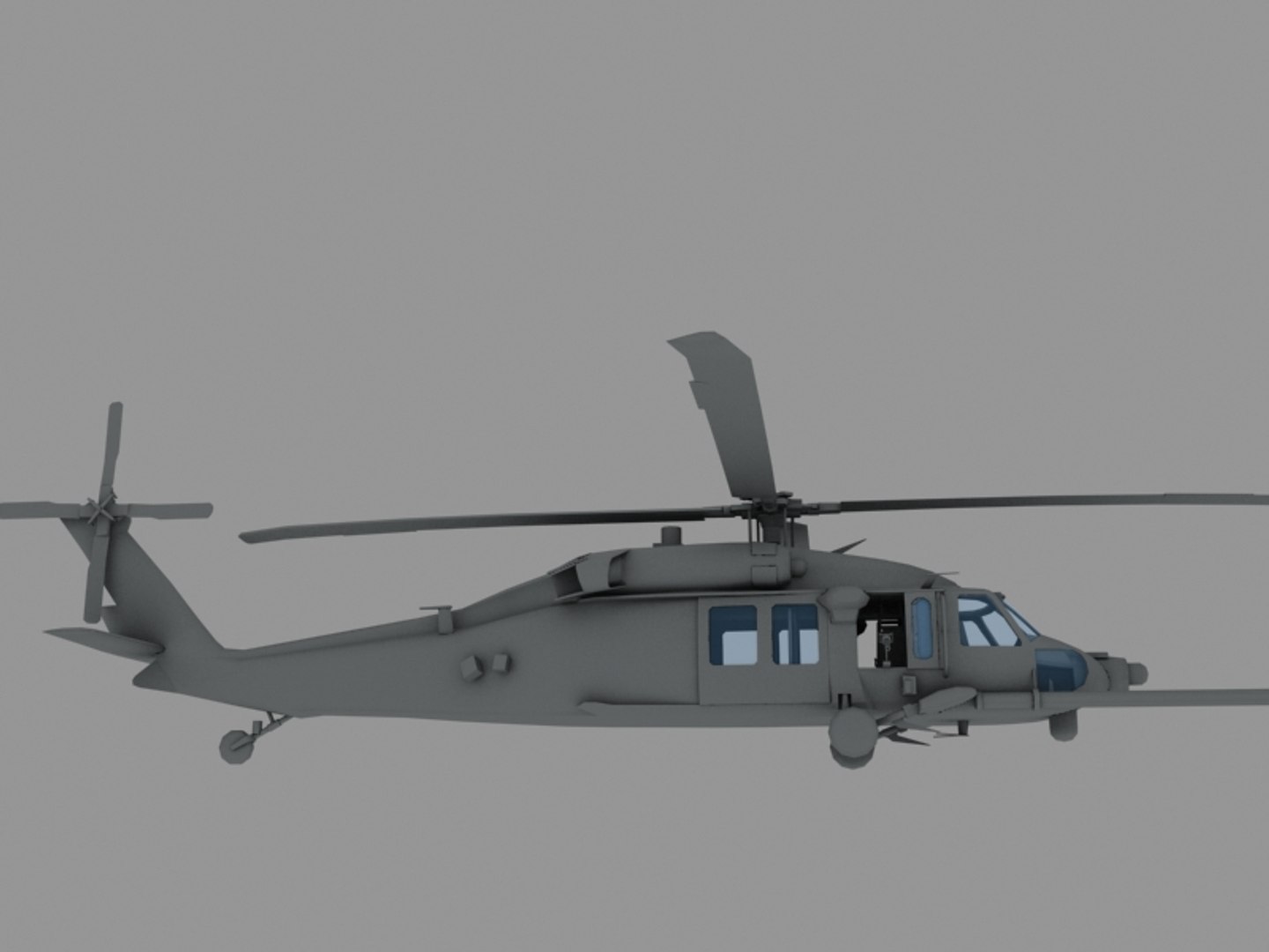 3d Mh-60k Nighthawk Transport Helicopter Model