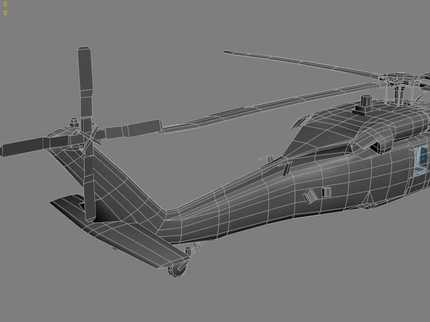 3d Mh-60k Nighthawk Transport Helicopter Model
