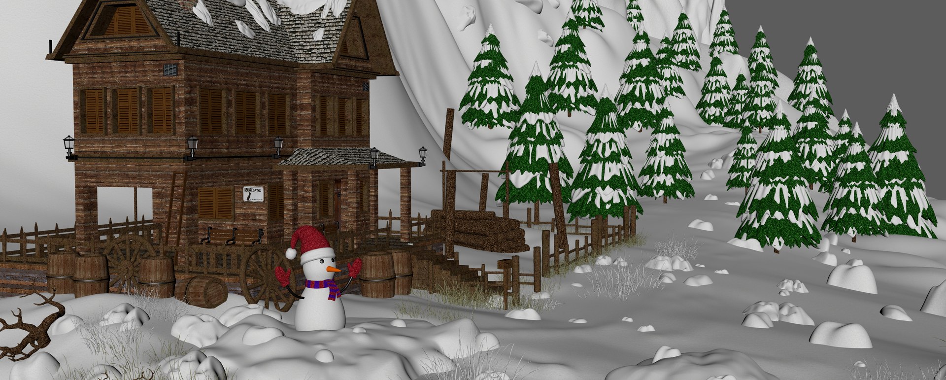 Landscape Snow 3D Model - TurboSquid 1253687