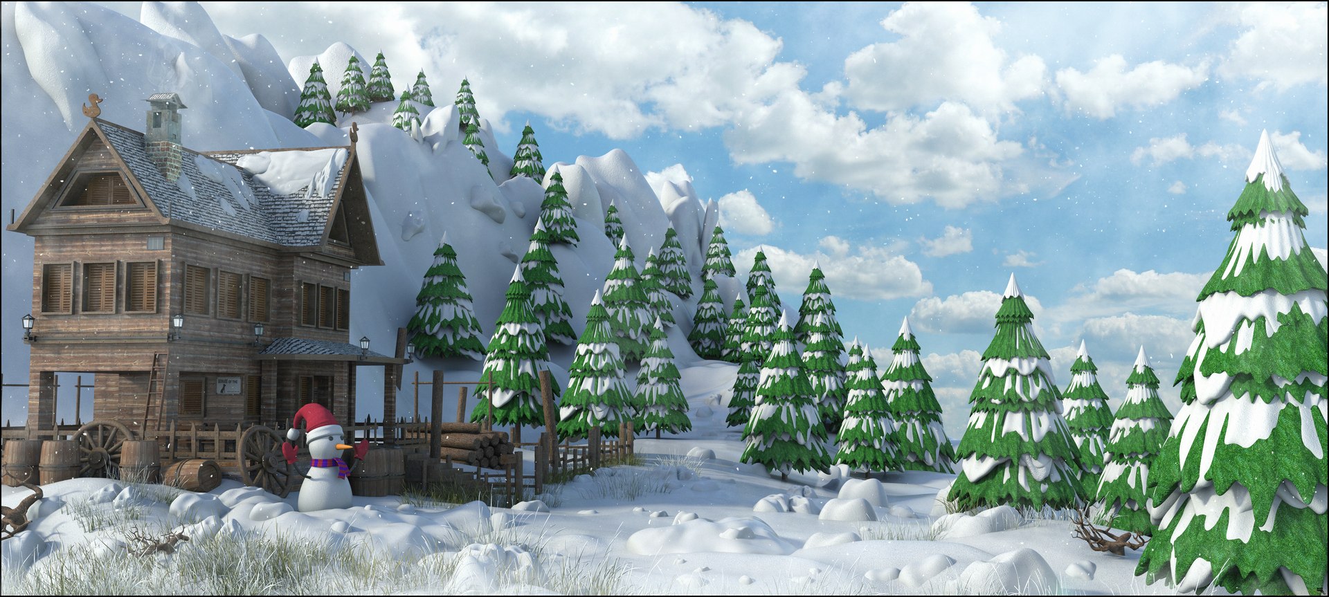 Landscape Snow 3D Model - TurboSquid 1253687