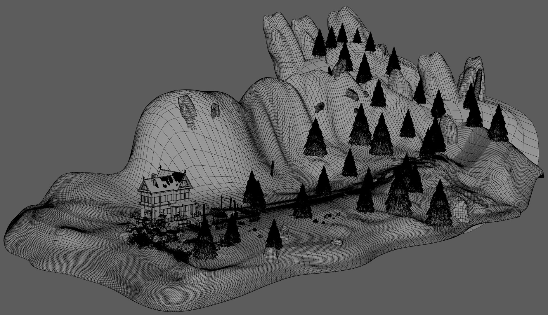 Landscape Snow 3D Model - TurboSquid 1253687