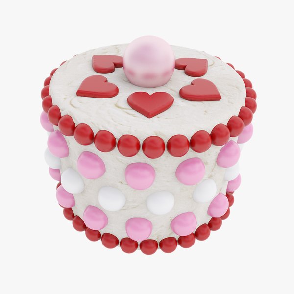 3D model Round mini cake with multicolored candies - TurboSquid 1912341
