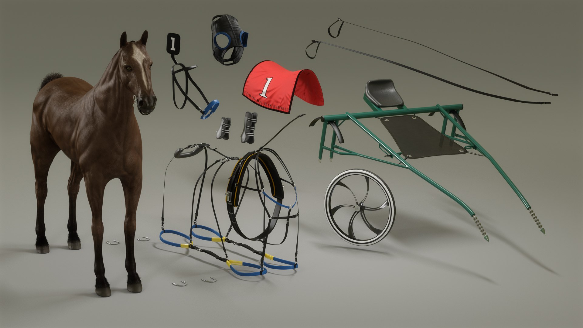 Harness Racing Driver Animated HQ 3D Model - TurboSquid 2039105