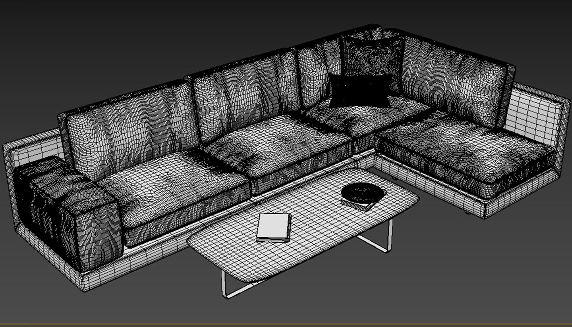 Realistic Sofa Set Model - TurboSquid 1473726