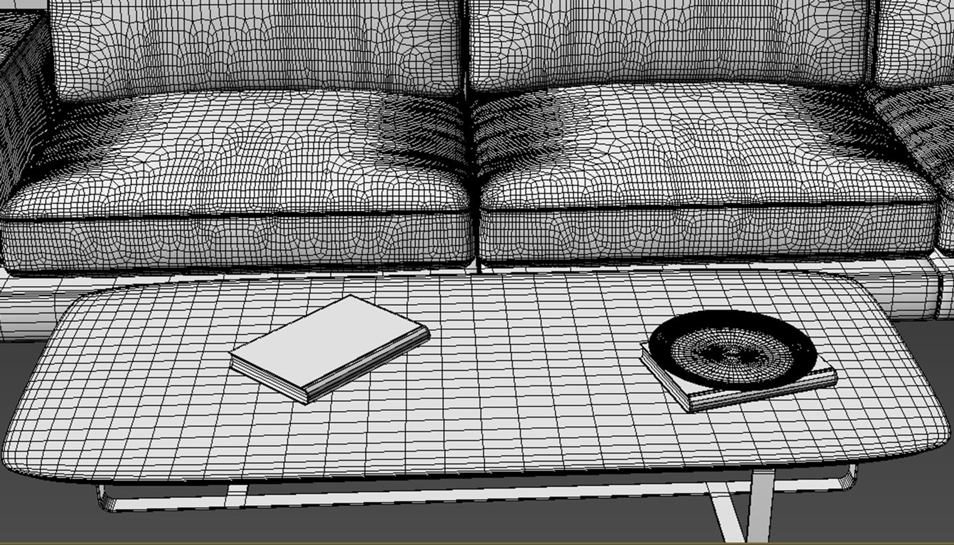 Realistic Sofa Set Model - TurboSquid 1473726