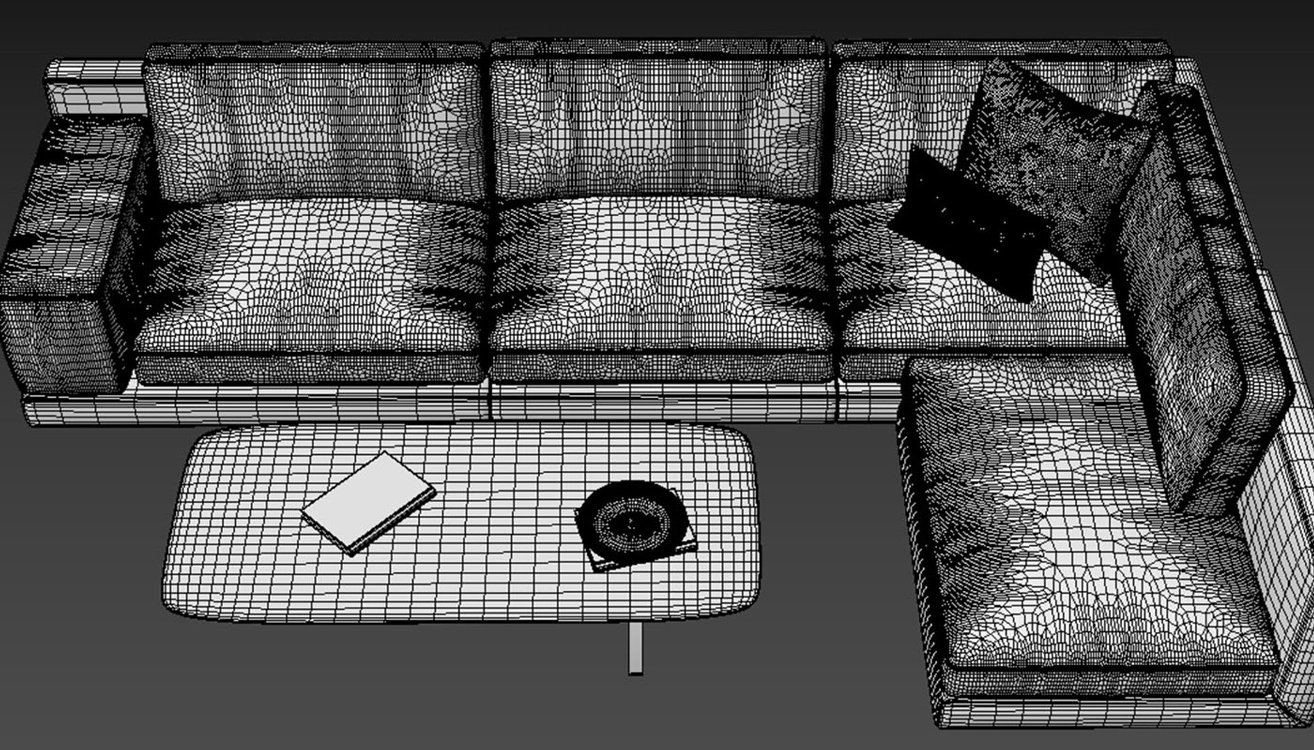 Realistic Sofa Set Model - TurboSquid 1473726
