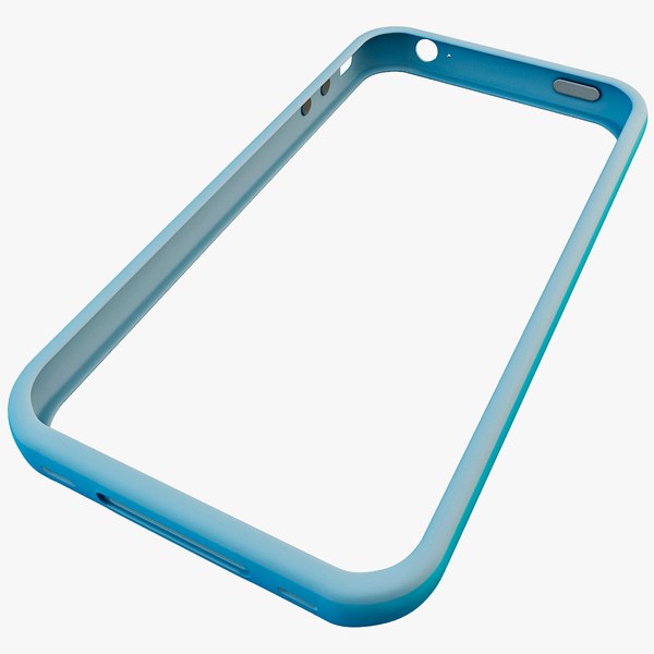blue iphone 4 bumper 3d model