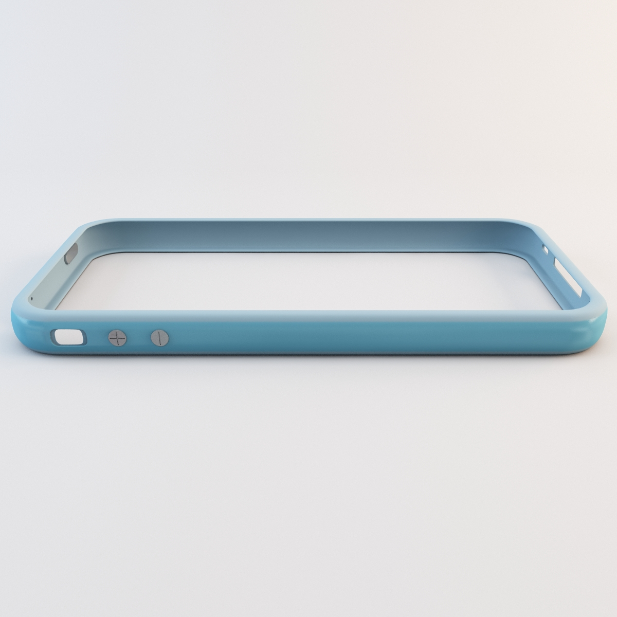 blue iphone 4 bumper 3d model