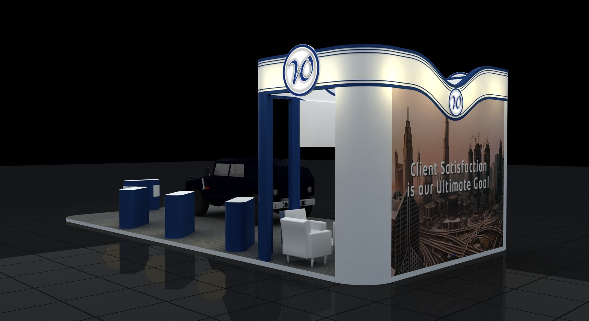 3D 3 SIDE OPEN STAND 9X6 Model - TurboSquid 1979768