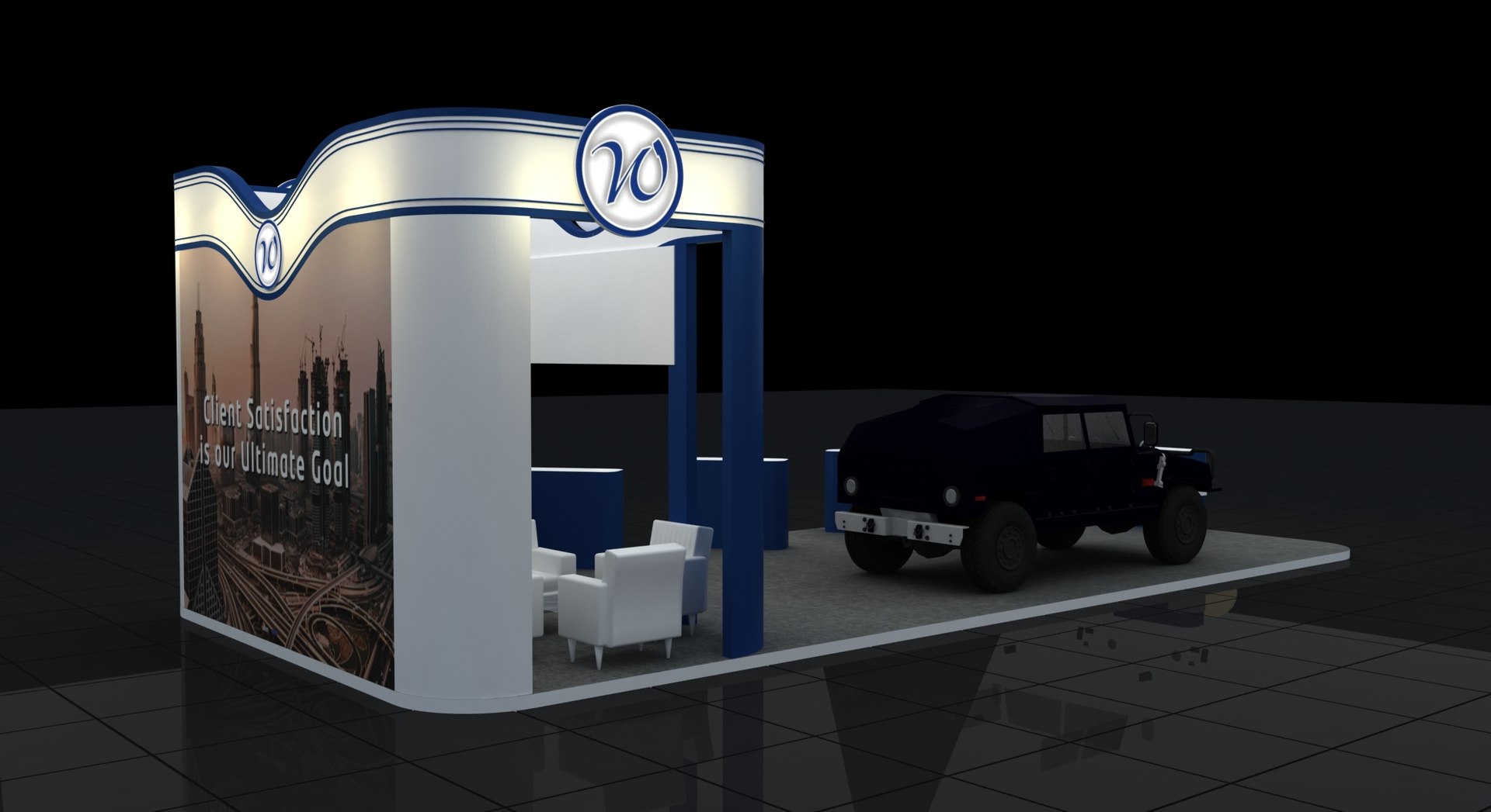 3D 3 SIDE OPEN STAND 9X6 Model - TurboSquid 1979768