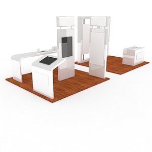 Futuristic exhibition booth base 3D model - TurboSquid 1589992