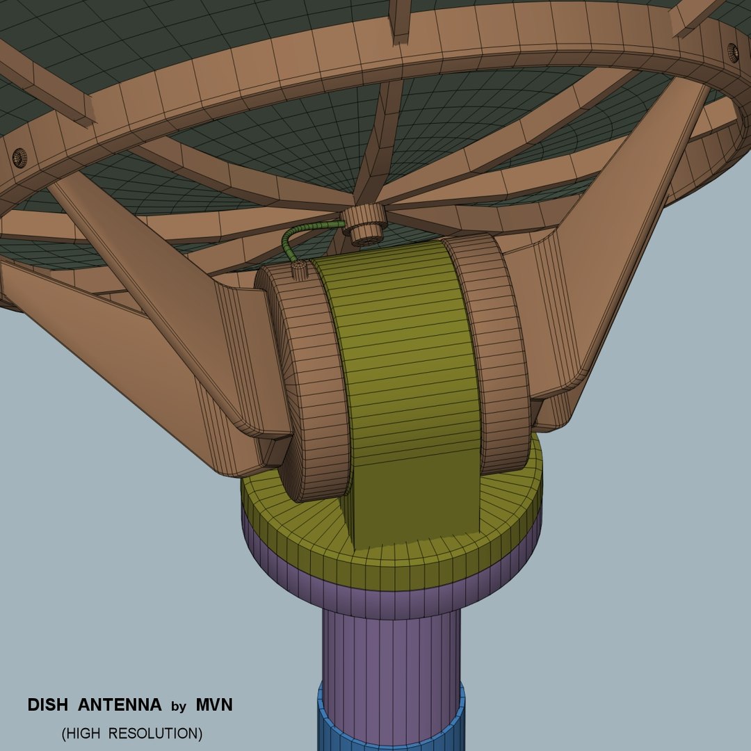 3d Remote Dish Antenna