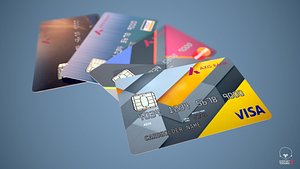 3D model credit card - TurboSquid 1394067