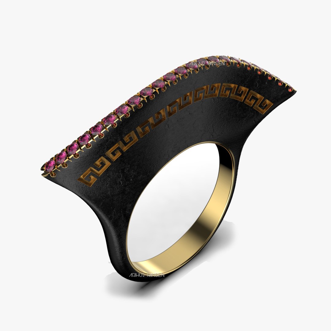 3D Twist Greek Ring - TurboSquid 1776076