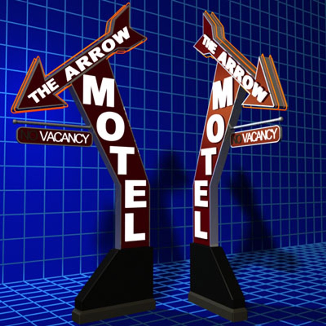 3d Arrow Motel Sign 01 Model