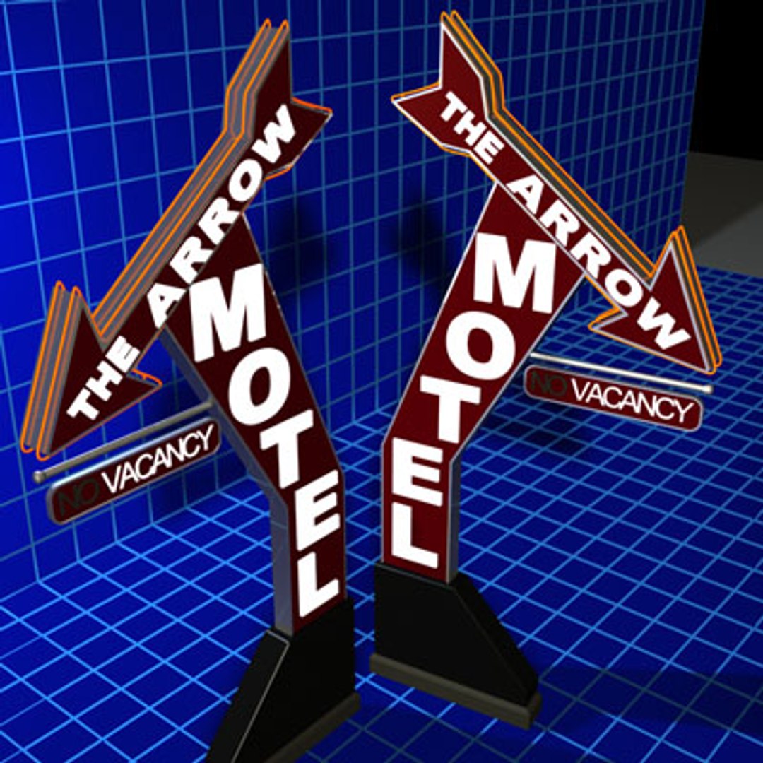 3d Arrow Motel Sign 01 Model