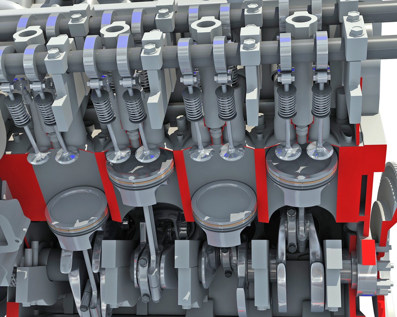Cutaway v8 engine animation 3D model - TurboSquid 1330874
