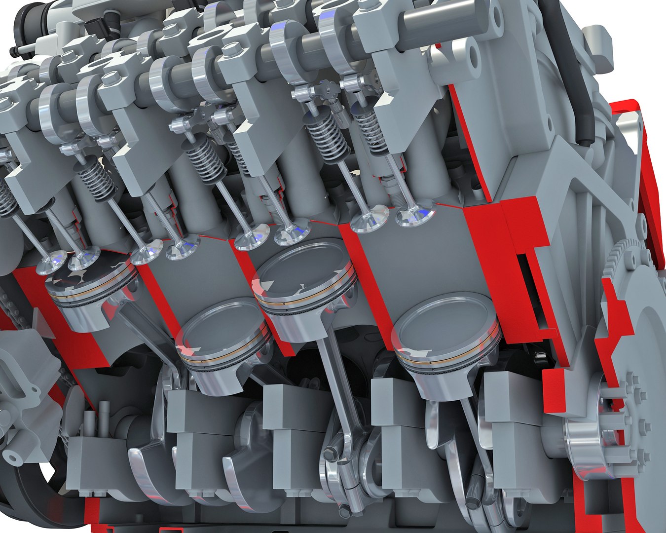 Cutaway v8 engine animation 3D model - TurboSquid 1330874