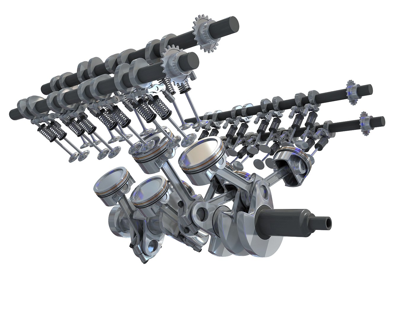 Cutaway v8 engine animation 3D model - TurboSquid 1330874