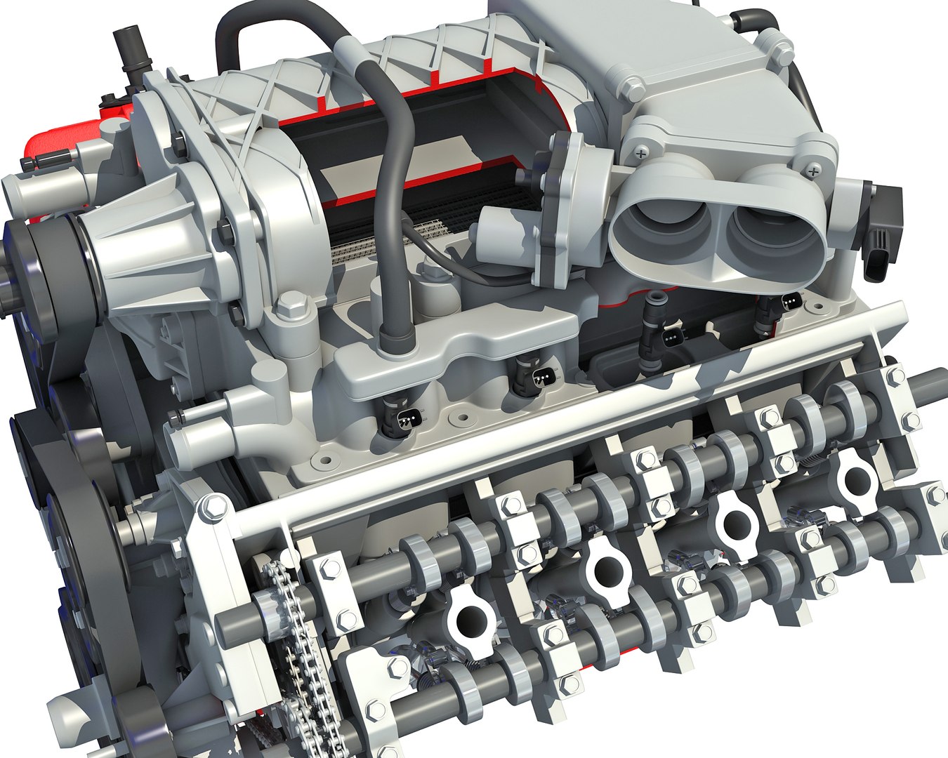 Cutaway v8 engine animation 3D model - TurboSquid 1330874