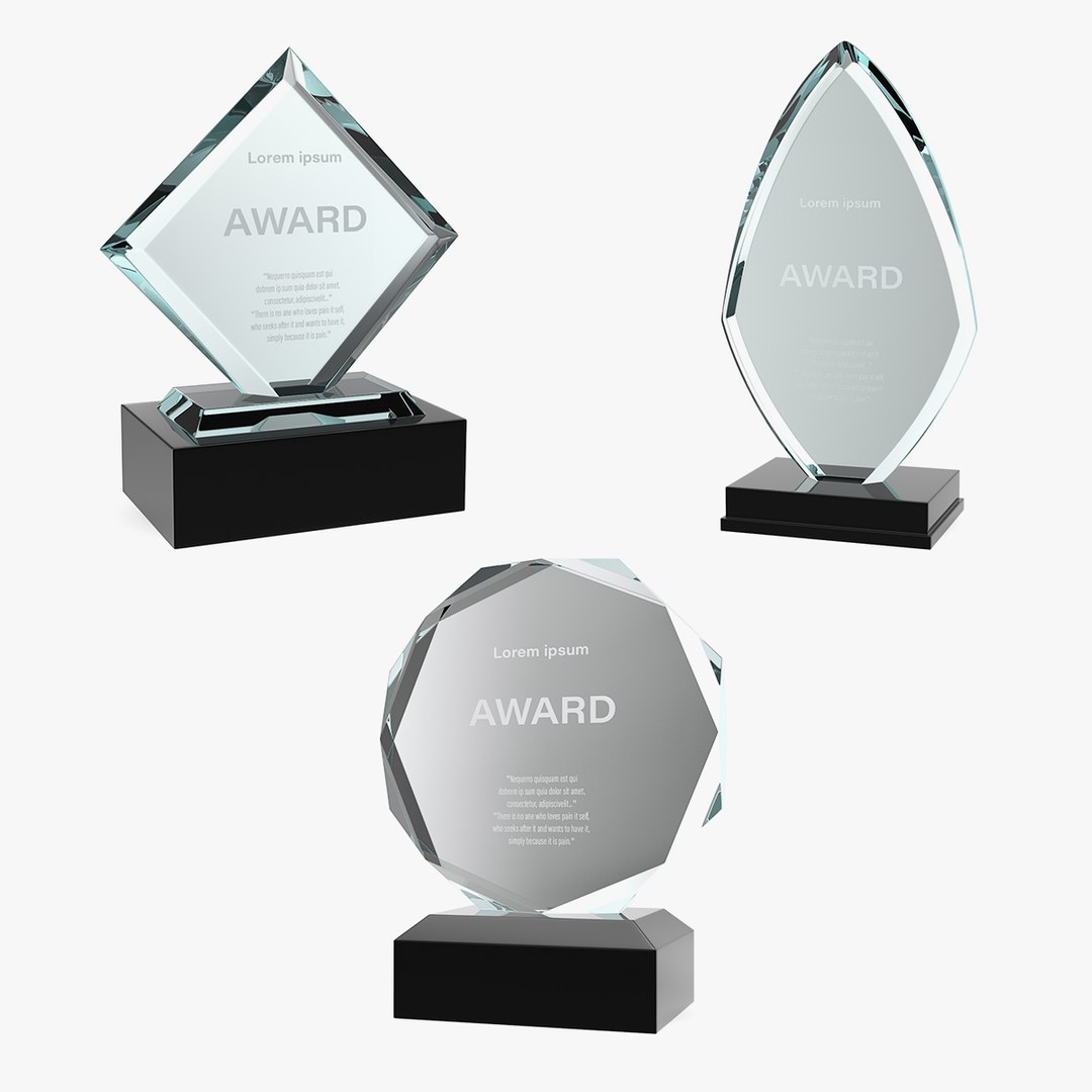 3D glass award trophy - TurboSquid 1522090