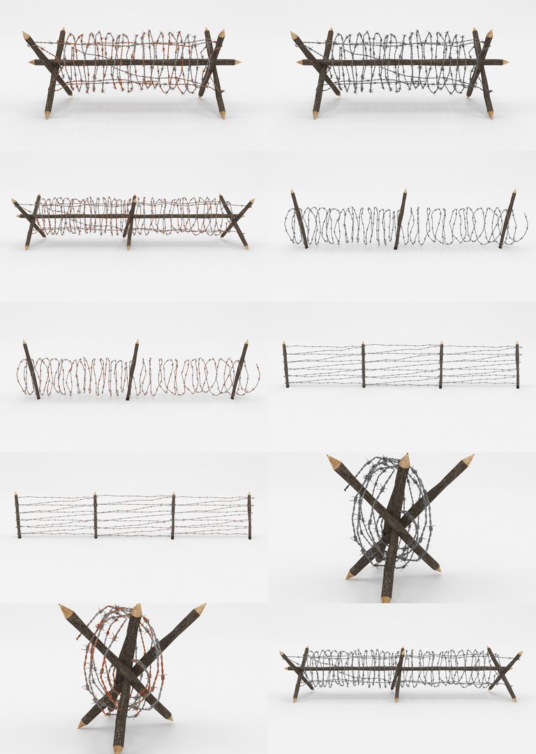 Barbed Wire Obstacles 3D Model - TurboSquid 1155437