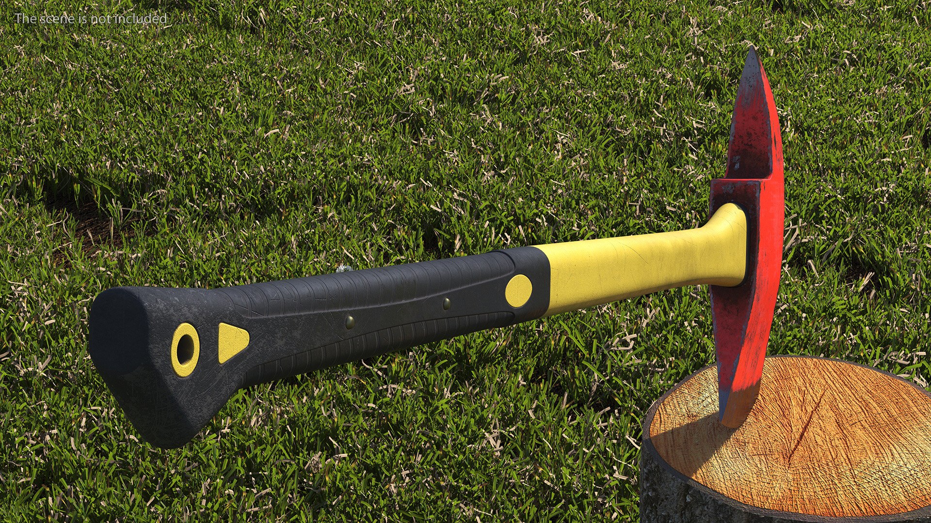 3D Pickhead Axe with Plastic Handle Shabby model - TurboSquid 2177429