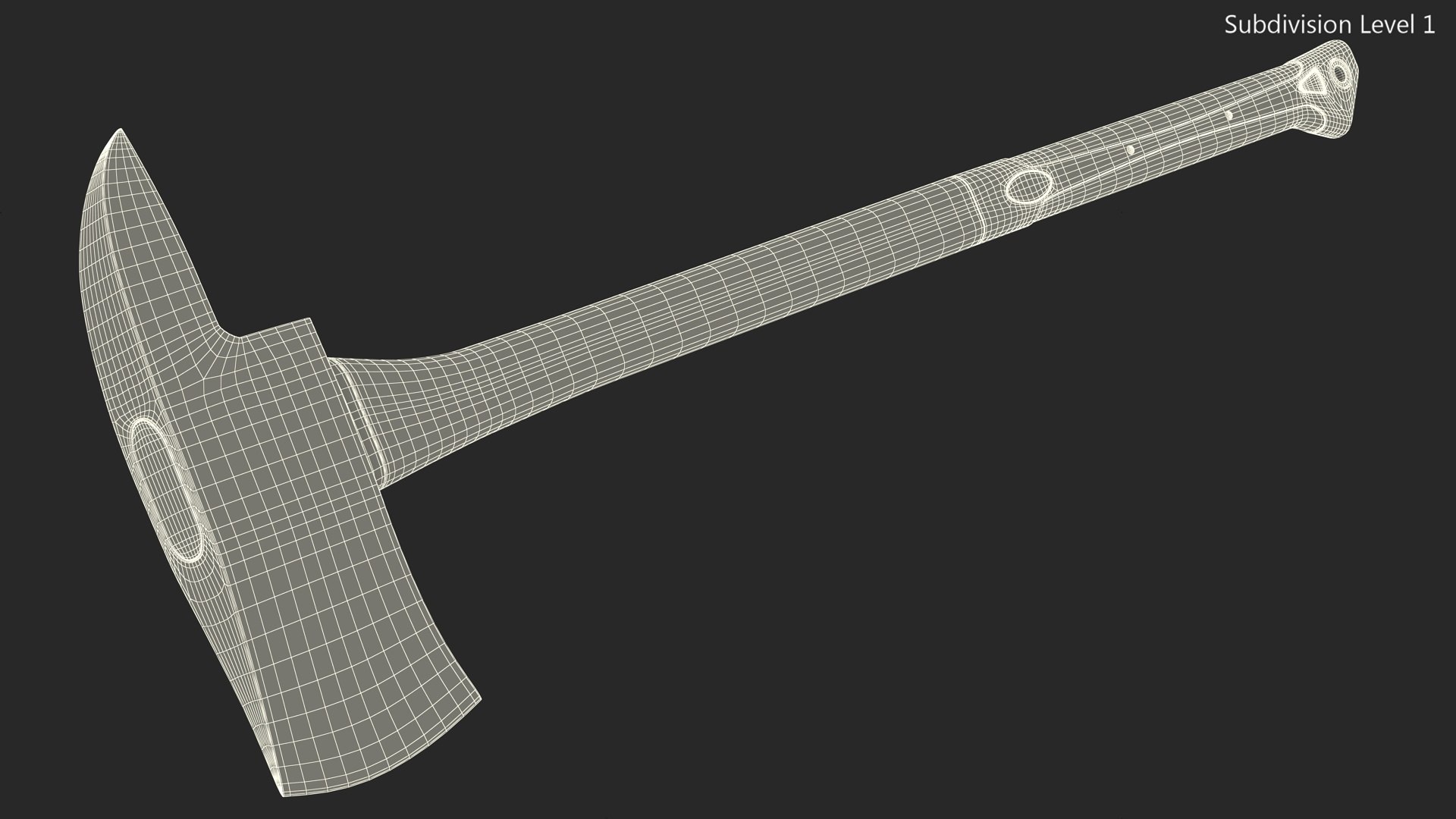 3D Pickhead Axe with Plastic Handle Shabby model - TurboSquid 2177429
