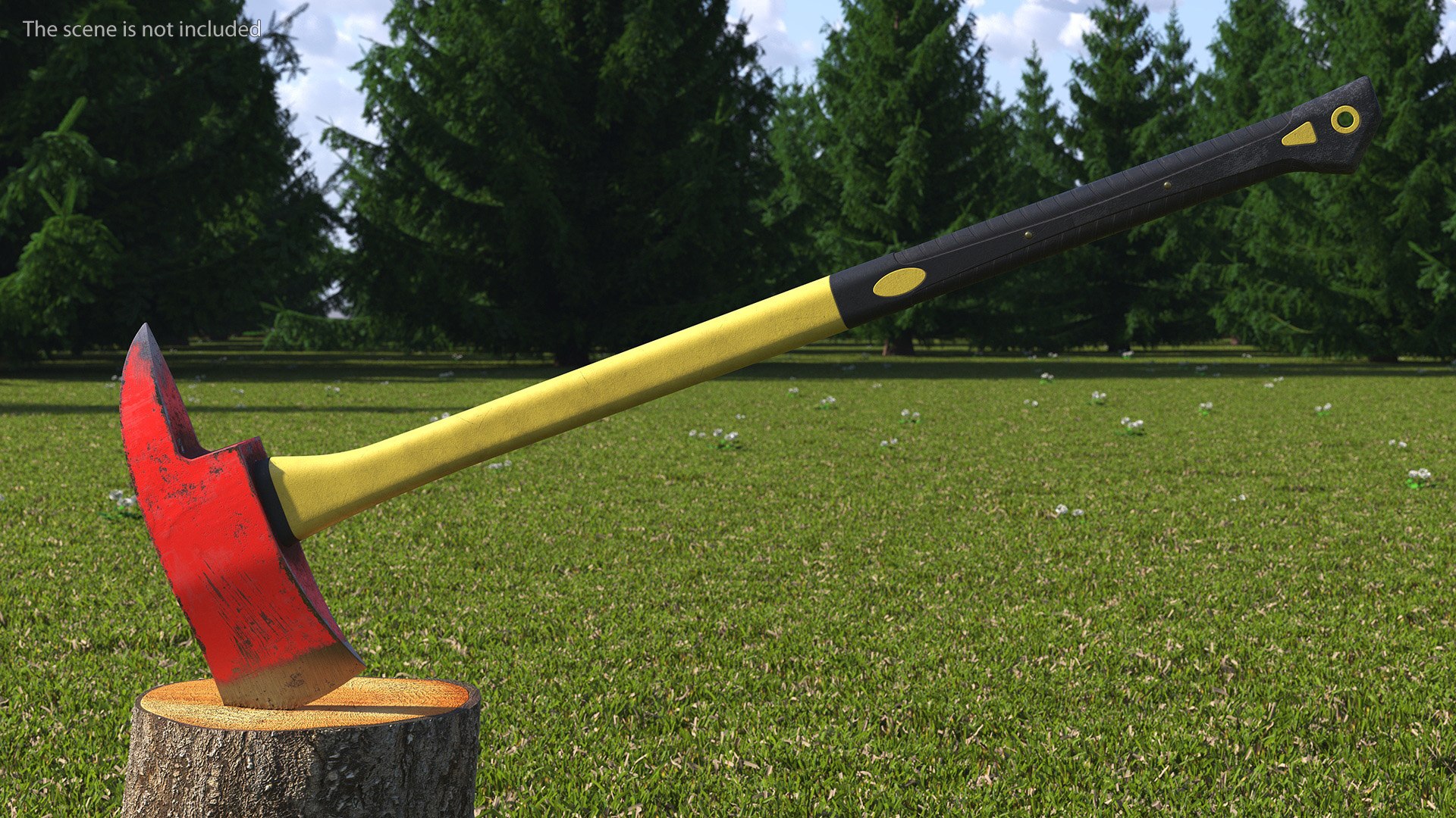 3D Pickhead Axe with Plastic Handle Shabby model - TurboSquid 2177429