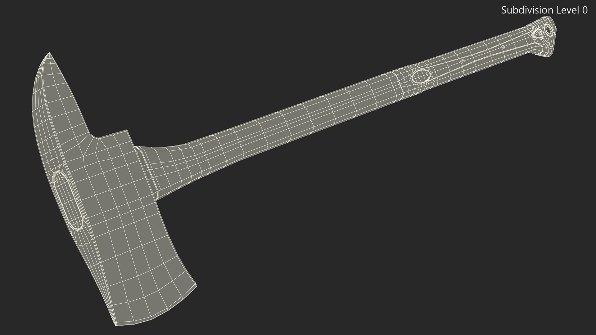 3D Pickhead Axe with Plastic Handle Shabby model - TurboSquid 2177429